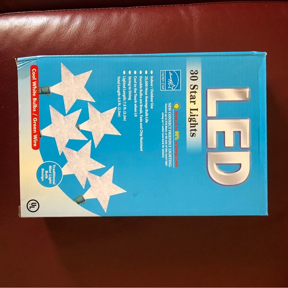 Accents | Star Shaped Led Electric String Lights New In Box | Poshmark